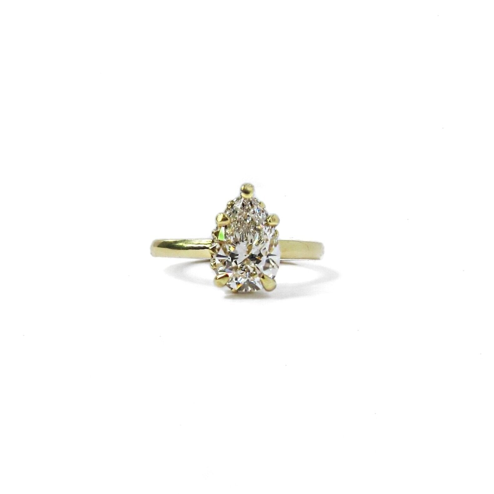 Classic Pear Shaped Diamond Engagement Ring – Quercus Raleigh